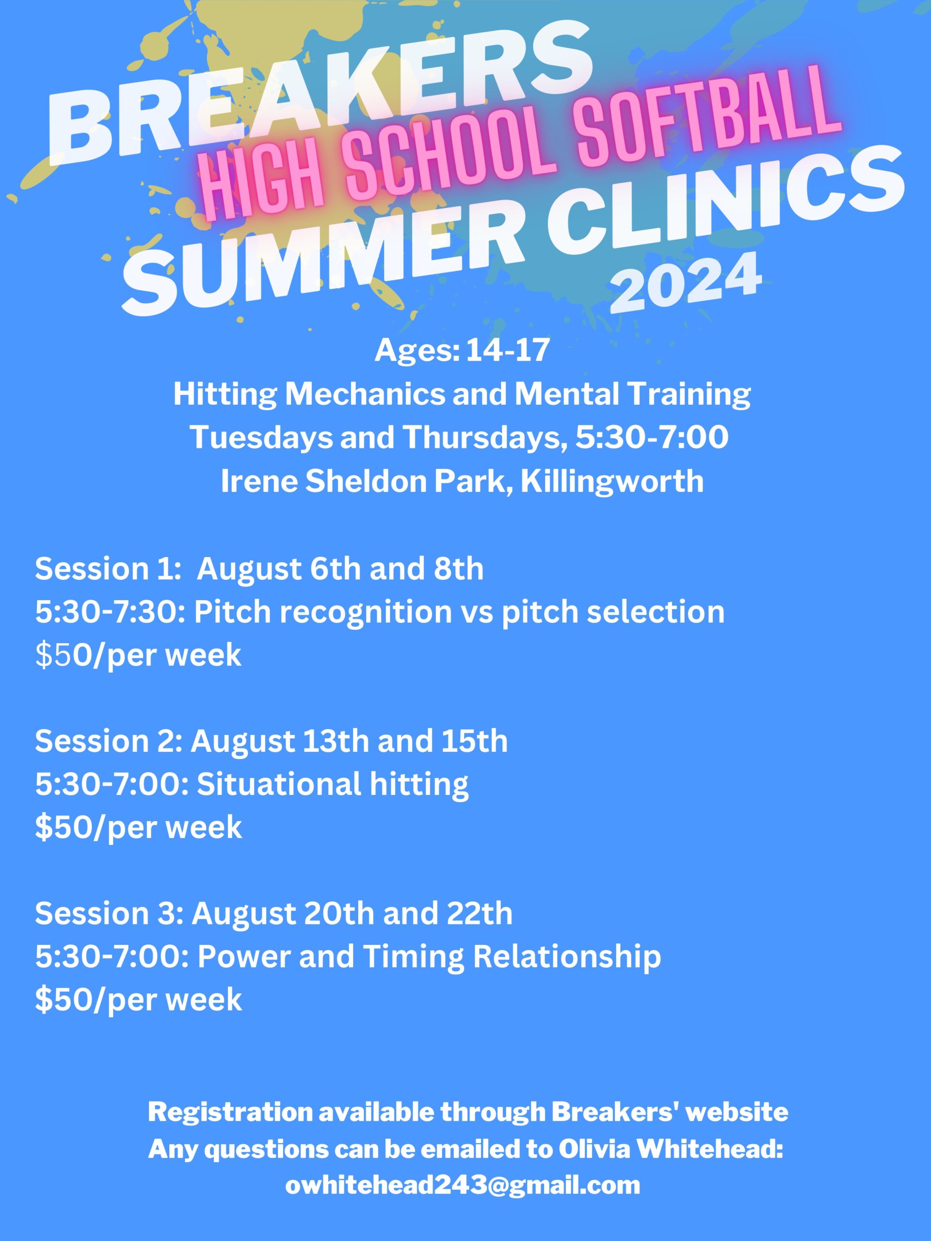 Summer Softball Clinic – Shoreline Breakers